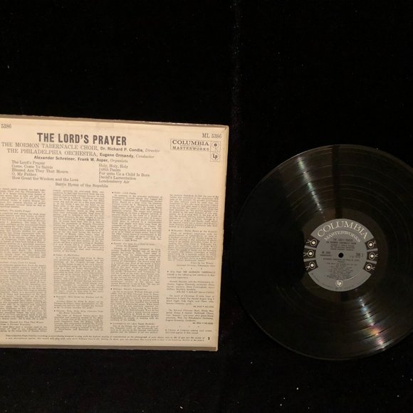 Columbia | Media | The Lords Prayer Mormon Tabernacle Choir Ormandy Lp ...